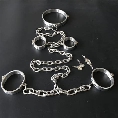 Sex Bondage Bdsm Kit Sexy Slave Stainless Steel Lockable Wrist