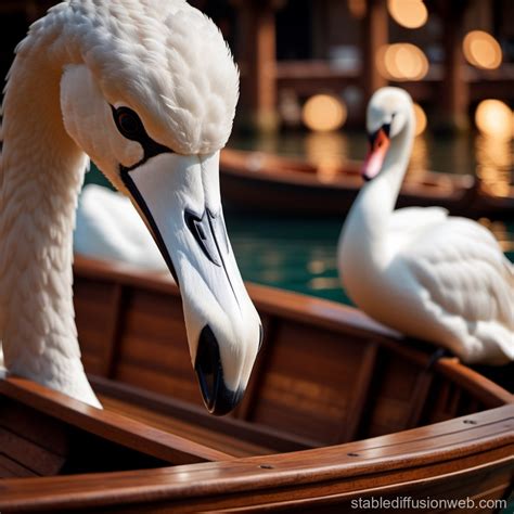 A Ancient Wooden Swan Face Boat Made With Plank Like Ravan Puspak Viman
