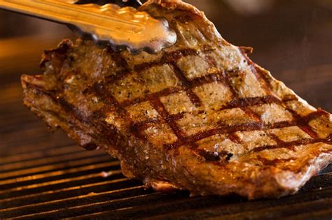 Premium Photo Slice Of Beef On Barbecue Grill