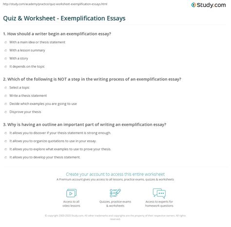 Exemplification Paragraph