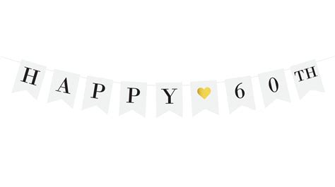 60th Birthday Printable Banner
