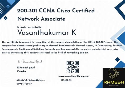 Ccna Cisco Vasantha Kumar K