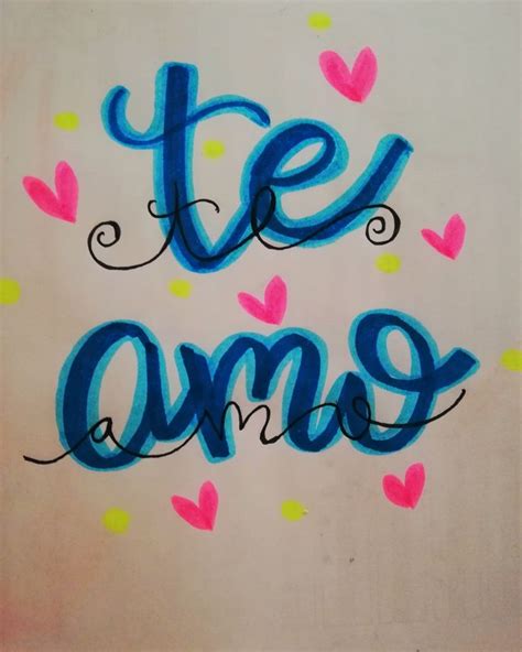 Lettering Te Amo