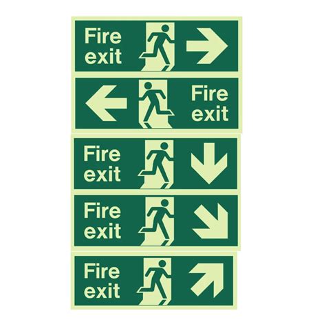 Evacuation Signs Exit And Directional Safety Signs