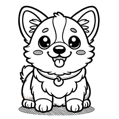 Corgi Boyama Sayfaları Boyama Online
