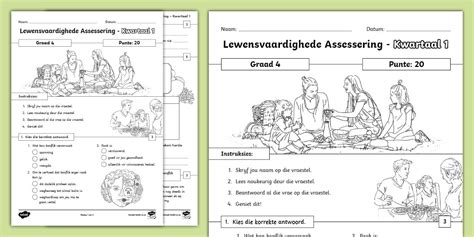 Graad 4 Lewensvaardighede Assessering Termyn 1 Twinkl