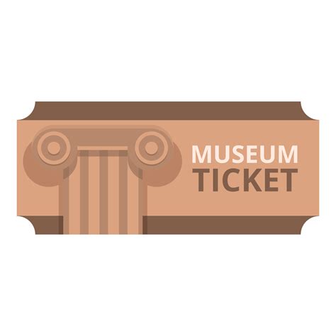 History Museum Ticket Icon Cartoon Vector Admission Pass 14363089