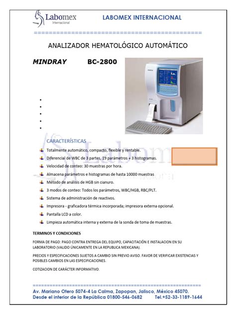 Mindray Bc 2800 Pdf