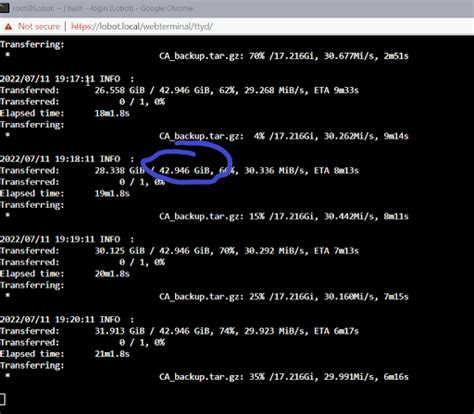 rclone upload size keeps going up even though its 1 file and file size