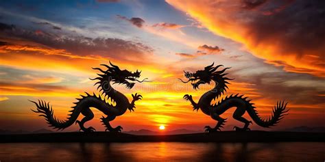Majestic Dragon Silhouettes Stock Illustrations 82 Majestic Dragon