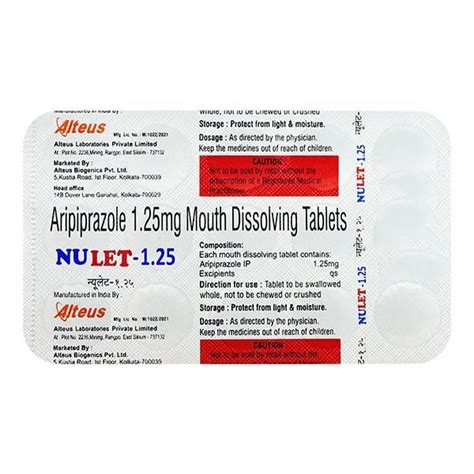 Buy Nulet 125 Mouth Dissolving Tablet 15s Online At Upto 25 Off