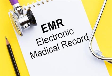 Premium Photo Emr Electronic Medical Record Text Concept Written On
