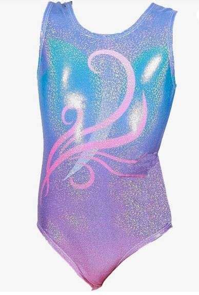Gymnastics Leotards For Girls One Piece Sparkle Colorful Rainbow