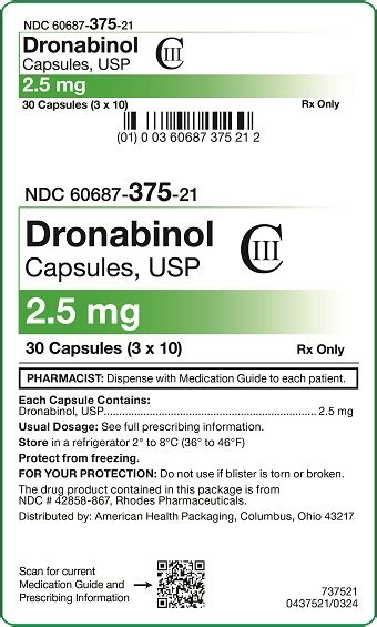 Dailymed Dronabinol Capsule