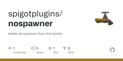 GitHub Spigotplugins Nospawner Delete All Spawners From The Worlds