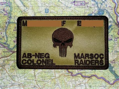 Identification Patch Tag With Fastener For Usmc Military Flak Jacket