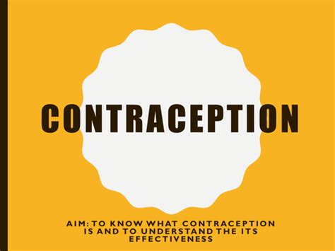 Contraception Ppt Teaching Resources
