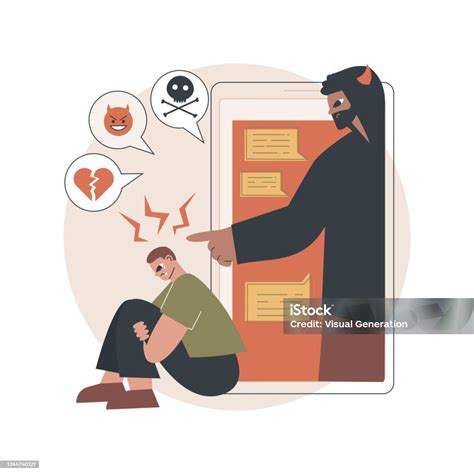 Ilustrasi Vektor Konsep Abstrak Cyberbullying Ilustrasi Stok Unduh