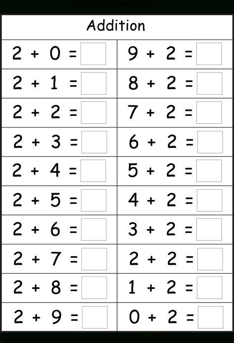 Math Facts Practice Sheets