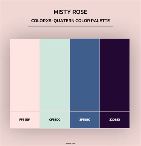 Misty Rose Color Palettes