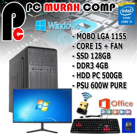 Jual Pc Komputer Rakitan Office Design Core I Ivy Pc Murah Rakitan Only Kota Bekasi Pc