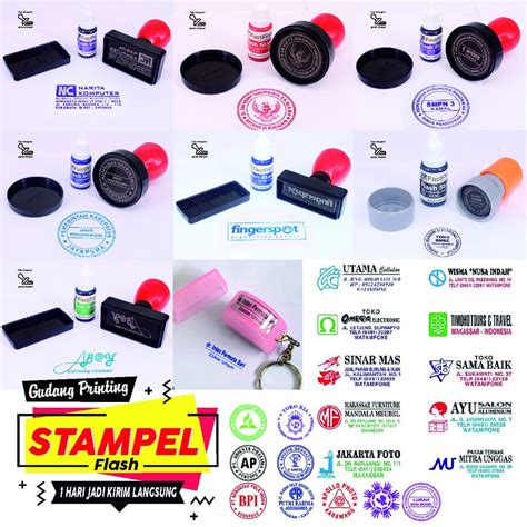 Jual Stempel Perusahaan Logo Nama Tandatangan Lunas Stample Flash Stemple Praktis Stampel