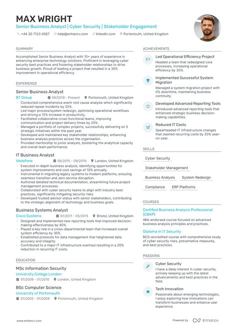 Senior Business Analyst Cv Examples And Guide For 2025