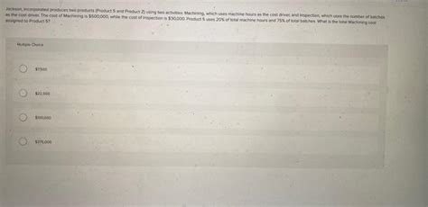 Solved Mr The Cost Divec The Cost Of Mochining Is 5500000