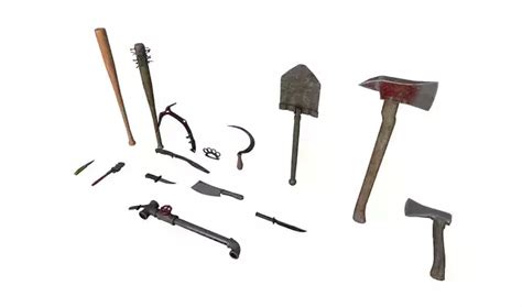 3d Model Melee Weapons Pack 2 Vr Ar Low Poly Cgtrader
