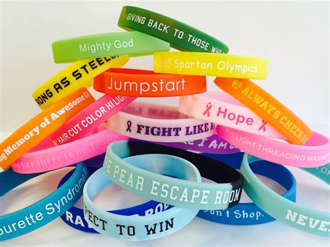 Custom Printed Silicone Wristbands Etsy
