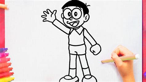 How To Draw Nobita Step By Step Doraemon Youtube