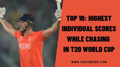 T20 World Cup Stats Highest Individual Scores While Chasing Cricindeed