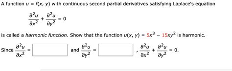 Solved A Function Ufxy With Continuous Second Partial