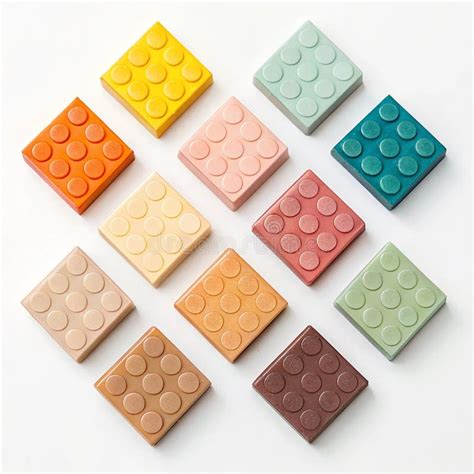 Assortment Of Square Building Block Candies In Pastel Colors Keywords