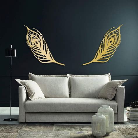 Peacock Feather Metal Wall Art