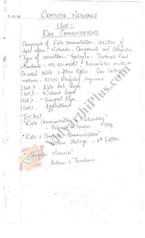 computer network premium lecture notes sukanya edition