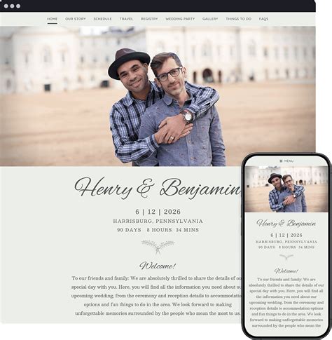 Classic Sprig Wedding Website Theme Lovebird