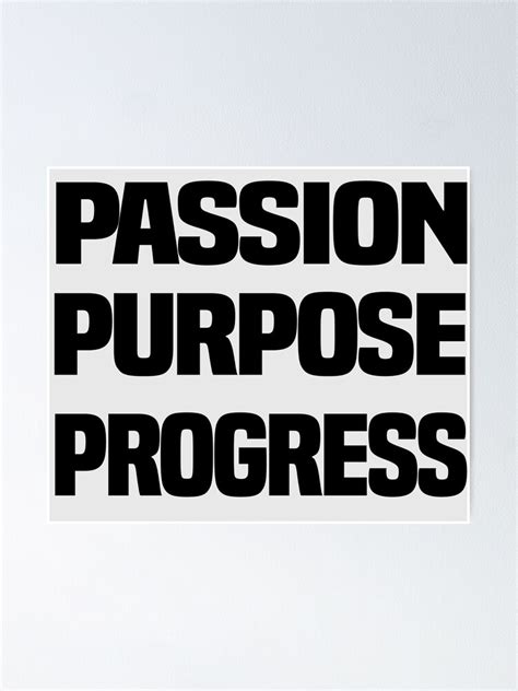 Passion Purpose Progress Entrepreneur Inspirational Poster For