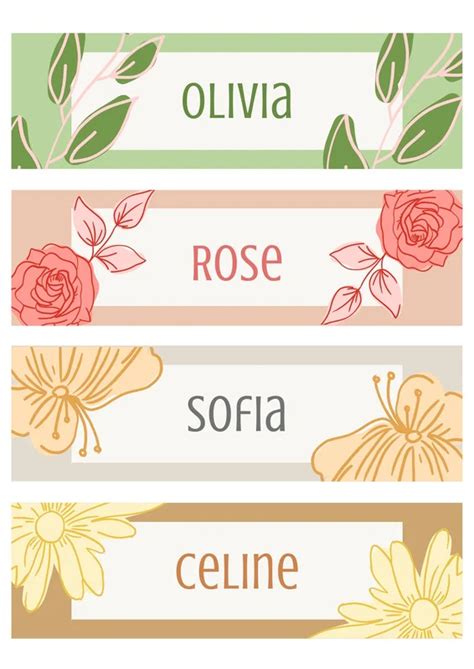 Printable Name Labels Free