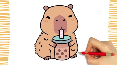 How To Draw Capybara Kawaii I Easy Youtube