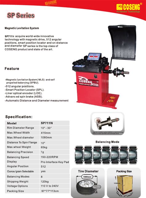 New Coseng Sp711n Tire Wheel Balancer 10 30 Rim Keypad 8 Modes Your