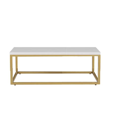 Rectangular Gold Coffee Table W White Top Hire Coffee Table Hire Sydney
