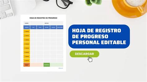 Hoja De Registro De Progreso Personal Editable En Word Gratis Didocu