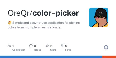Github Oreqrcolor Picker 🎨 Simple And Easy To Use Application For Picking Colors From