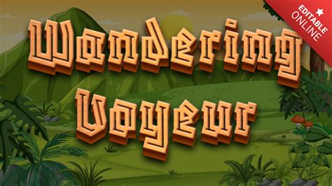 Wandering Voyeur Safari Font Text Effect Generator