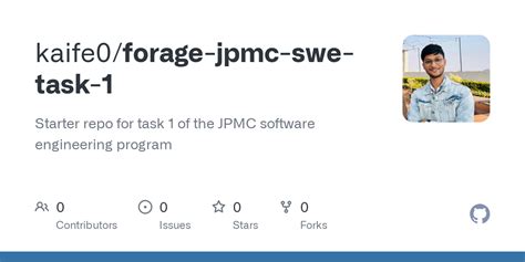 Github Kaife0forage Jpmc Swe Task 1 Starter Repo For Task 1 Of The