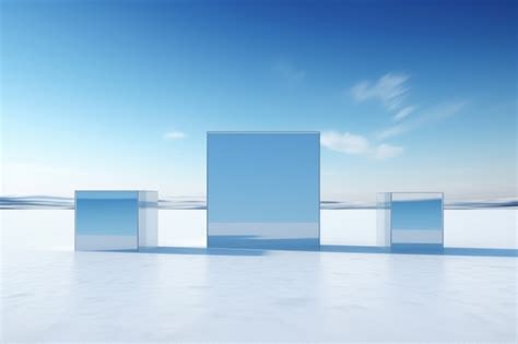 Geometric Cube With Square Sides Ai Generated Image