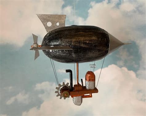 Steampunk Mini Zeppelin Flying Machine Etsy