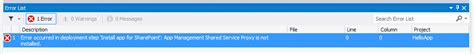 Sharepoint Foundation App Installation Failure Due To App Management Shared Service Proxy