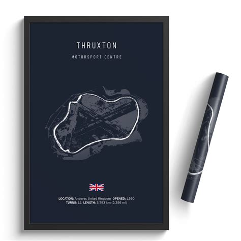Thruxton Motorsport Centre Racetrack Print Illustrated Tracks